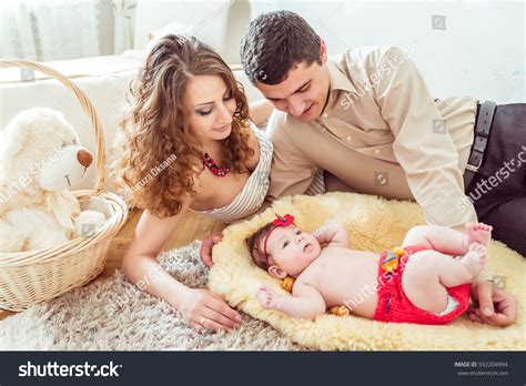 Naked Baby Her Parents Stock Photo Shutterstock
