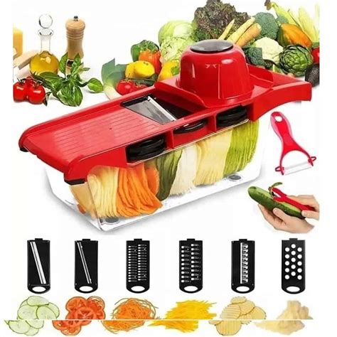 Ralador Fatiador Legumes Mandoline Slicer Multifuncional Aço Inox