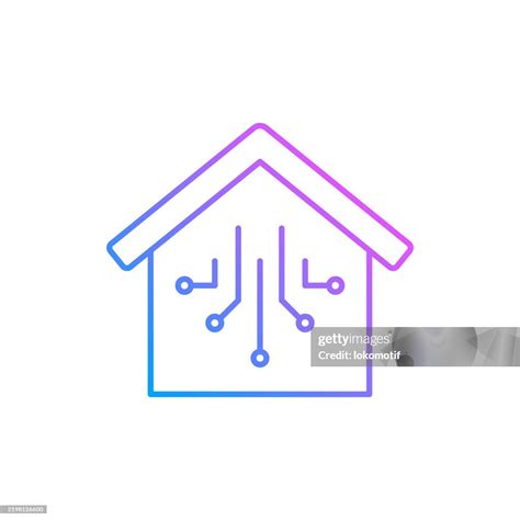 smart home gradient color line icon the icon is suitable for web design mobile apps ui ux and