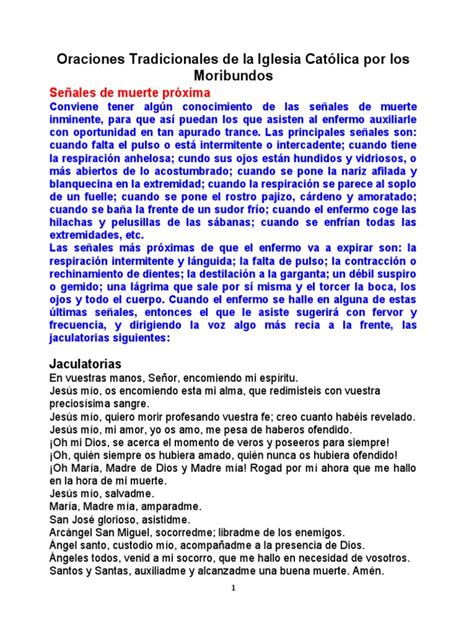 Oraciones Tradicionales De La Iglesia Católica Por Los Pdf María
