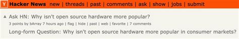 Ask HN Why Isnt Open Source Hardware More Popular Hacker News Newsycombinator OHM