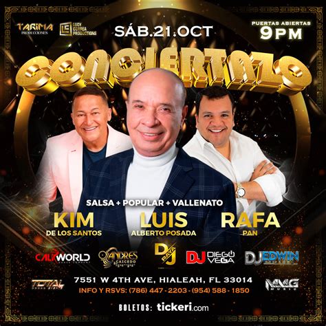 Luis Alberto Posada Kim De Los Santos Rafa Pan En El Mega Concierto