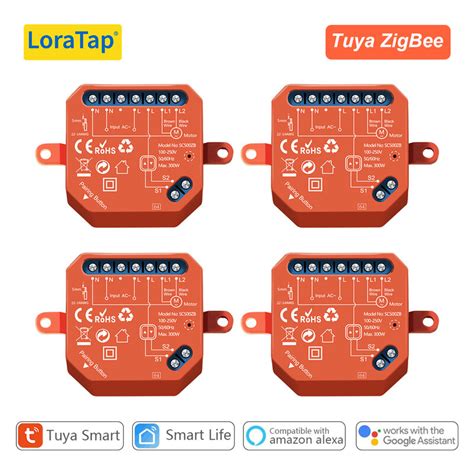 Loratap Zigbee 셔터 스위치 모듈 전동 커튼 블라인드 투야 스마트 라이프 롤러 알렉사 구글 홈