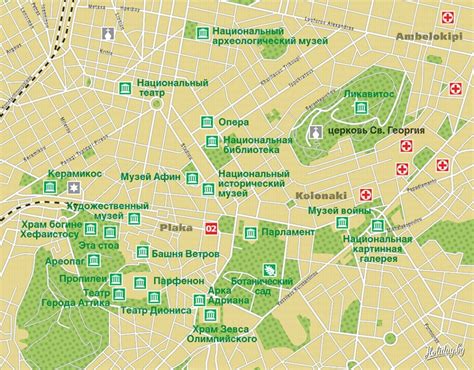Курорты Греции Туристическая карта Афин туристический блог об отдыхе в Беларуси