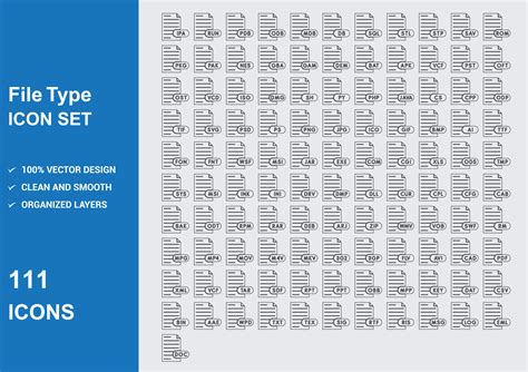 File Type Icon Set 34458382 Vector Art At Vecteezy