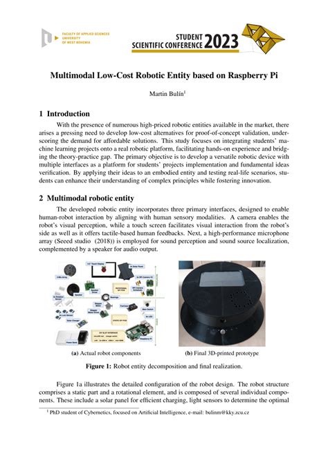 pdf multimodal low cost robotic entity based on raspberry pi