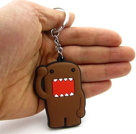 200pcs Domo Kun Keychain Key Holder Key Ring Pvc Rubber Nhk Tv Japan