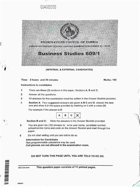 Ecz Grade 9 Bs 2016 Pdf