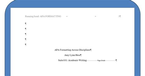 How To Create 6th Edition APA Title Page Using Microsoft Word 2010