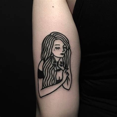 Tattoo Uploaded By Minerva • Flower Girl Tattoo By Nini Black