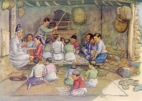 엘리자베스키스 서당풍경 아이들의 표정은 장난 스럽고 분위기는 활기차 보인다 외국인의 눈으로 봤을 때는 조그마한 집에서 아이들이