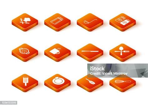 그라터를 설정 설거지 요리 수프 냄비 커피 컵 프라이팬 칼 부엌 거품기와 교차 포크와 숟가락 아이콘 벡터 3차원 형태에 대한 스톡 벡터 아트 및 기타 이미지 Istock