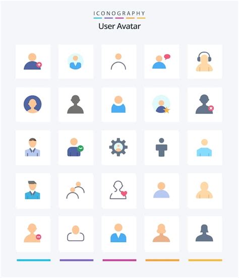 Premium Vector Creative User 25 Flat Icon Pack Such As Avatar User