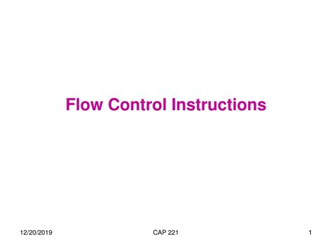 ppt flow control and conditional jumps in program flow powerpoint