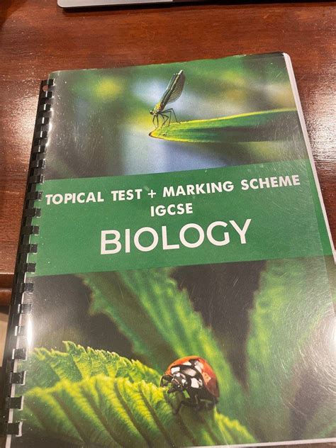 Igcse Biology Topical Test Marking Scheme Hobbies And Toys Books And Magazines Textbooks On
