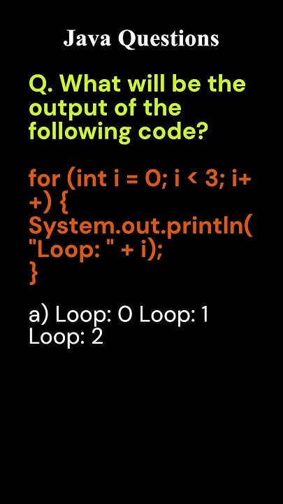 Java Interview Question And Answer Part 14 What Will Be The Output 🤔💻 Javatips Youtube