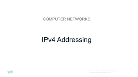 Ipv4 Adressing Ppt