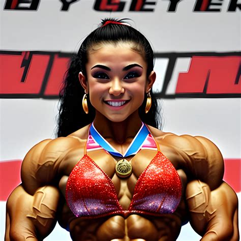 20 Year Old Hyper Muscled Female Bodybuilder With 25 Inch Biceps