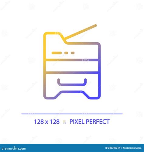 2d Copier Thin Linear Gradient Icon Stock Illustration Illustration