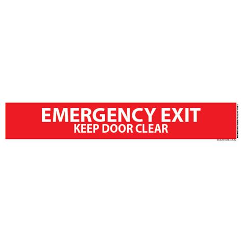Emergency Exit Keep Door Clear Mermed