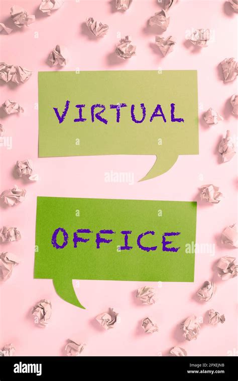 Conceptual Caption Virtual Office Word For Mobile Work Environment