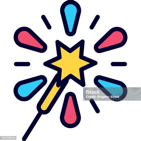 불꽃 놀이 폭죽 컬러 라인 아이콘 벡터 디자인 미국 독립 기념일 아이콘 0명에 대한 스톡 벡터 아트 및 기타 이미지 0명 7월 4일 고급 Istock