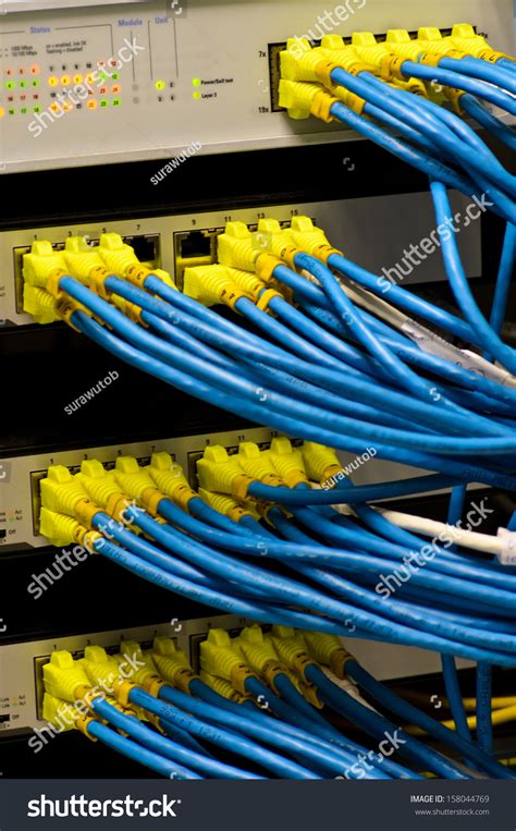 Network Switch Utp Ethernet Cables Stock Photo Edit Now 158044769