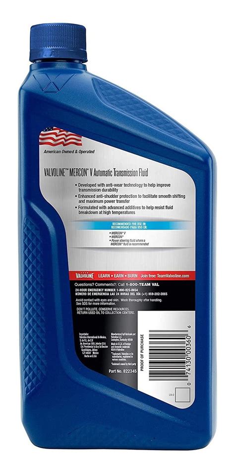 Valvoline Mercon V Atf Conventional Automatic Transmission
