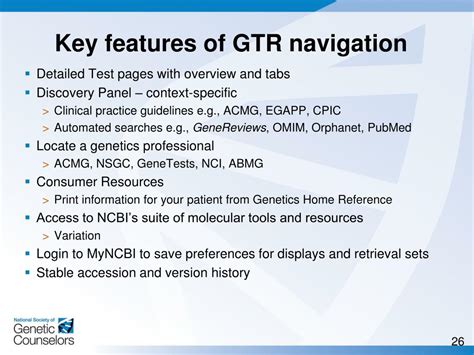 Ppt Navigating The New Nih Genetic Testing Registry Powerpoint Presentation Id 995948