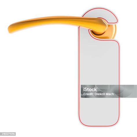 빈 교수형 표지판 라벨이 있는 도어 핸들 3d 렌더링 0명에 대한 스톡 사진 및 기타 이미지 0명 3차원 형태 개념 Istock