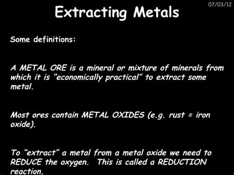 Reactivity With Metals PPT