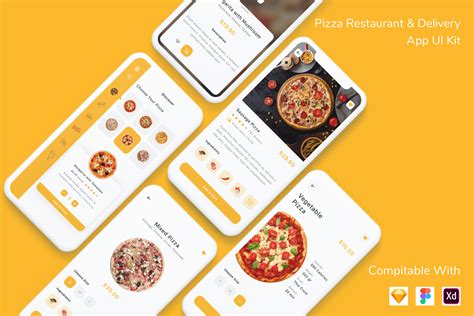 Pizza Restaurant And Delivery App Ui Kit Graphic By Betush · Creative Fabrica