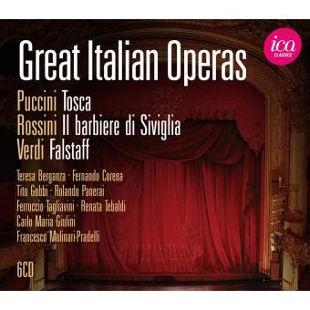 Tosca Le barbier de Séville Falstaff Giacomo Puccini Gioachino