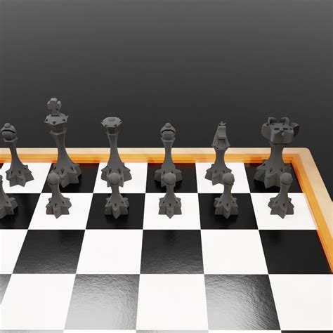 Modern Chess Set 3d Print File Stl Chess Set Premium Chess Set Chess