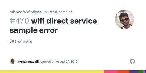 wifi direct service sample error · issue 470 · microsoft windows