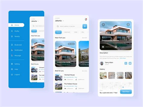 Home Rent App Ui Design Free Figma Template For App Designs