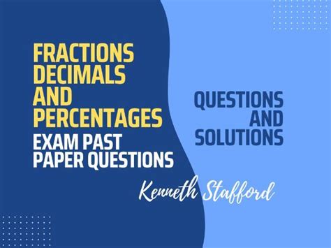 Fractions Decimals And Percentages Gcse Maths Past Paper Questions