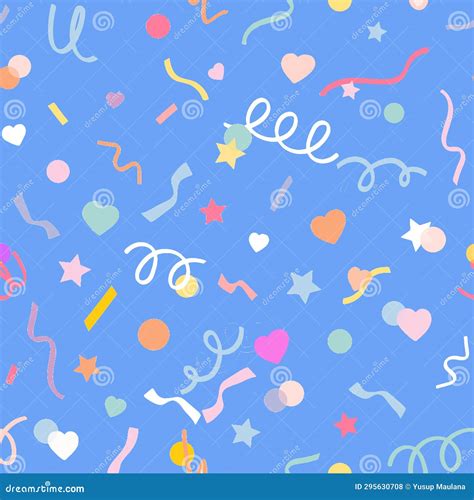 Pastel Confetti Repeating Pattern Vector Illustration Cartoondealer