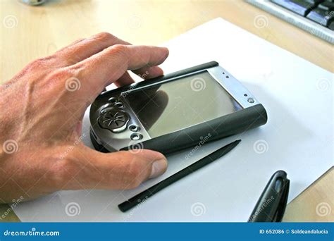Handheld Computer Stock Photo Image Of Adult Worker Occupation 652086