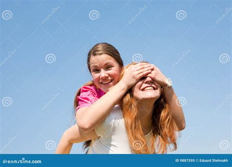 Mom And Daughter Having Fun Stock Image Image Of Flower People 9887595