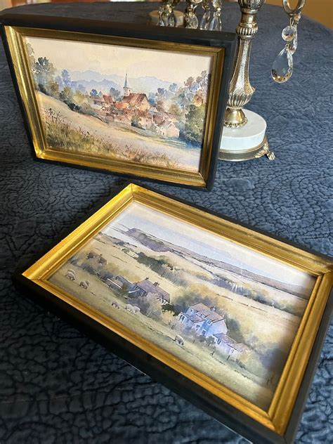 Vintage Framed Landscape Prints Vintage Gold Frame English Country
