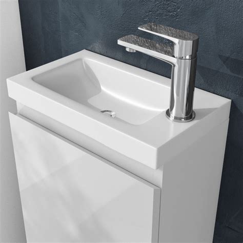 Halite 400mm White Gloss Waterproof Vanity Unit With Basin 237hft400 W