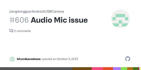 Audio Mic Issue Issue Jiangdongguo AndroidUSBCamera GitHub
