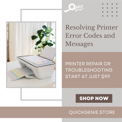 Resolving Printer Error Codes And Messages Quickgenie