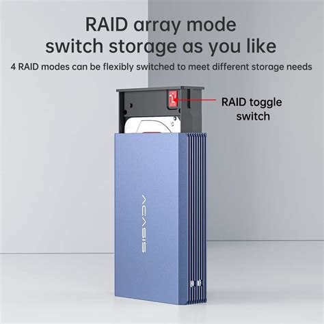 acasis dual bay 2 5 inch usb c to sata hdd ssd raid enclosure acasis