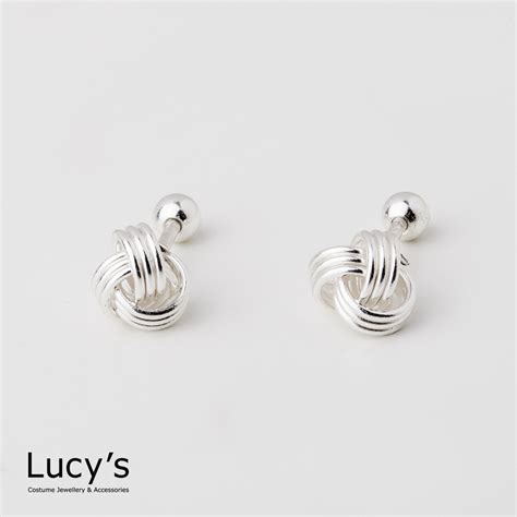 Lucy s 925純銀 翻轉圈套 轉珠耳環 107134 誠品線上