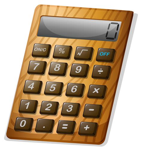 Calculator With Wooden Frame 520669 Vector Art At Vecteezy