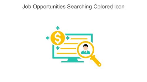 job opportunities searching colored icon in powerpoint pptx png and