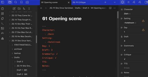 how to write a novel in obsidian templates workflow and tools