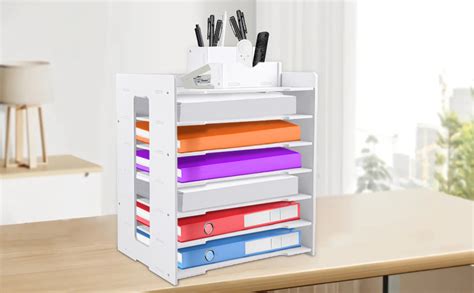 Amazon Paper Storage Organizer Tier File Organizer For Desk